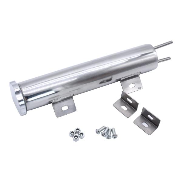 商品名: SHLPDFM オーバーフロータンク 14オンス 2インチ x 10インチ ステンレススチール ラジエーター クーラント オーバーフロー プーク タンク ポリッシュ ユニバーサル フィット GM、シボレー、GMC、キャデラック、ポ...