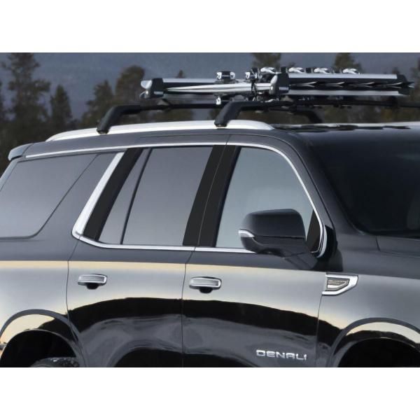 商品名:  Rvinyl Pillar Post Pre Cut Window Trim Kits in Gloss Black Compatible with GMC Yukon 2021-2023 - Adhesive Backsブラン...