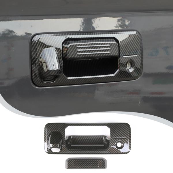 商品名:  LLKUANG ABS Tailgate Handle Decorative Cover Fit for Toyot@ Tundra 2014-2021 Tacoma 2015-2021 Car Rear Trunk Door ...