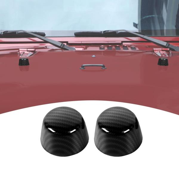 商品名:  PDKLIN for Jeep JK Hood Rubber Bumper Stops Trim Cover for Jeep Wrangler JK JKU 2007-2017 Carbon Fiber Exterior Ac...