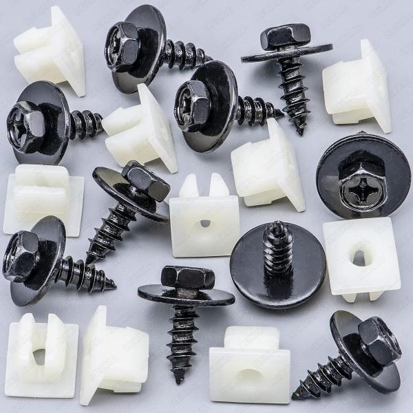 商品名:  Rexka 10 Sets Bumper Cover Splash Shield Rocker Molding Screw Nut Grommet Kit Fit Toyota 901596-0525 90189-06193 A...