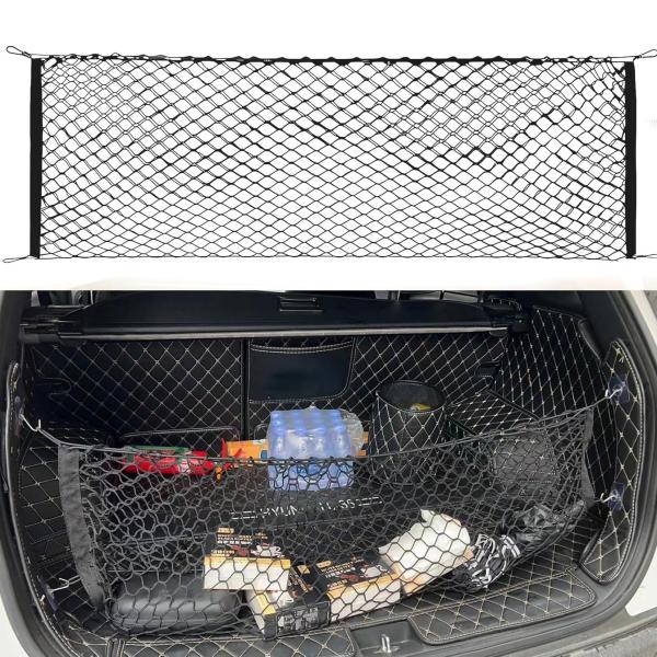 商品名:  Leezhen Trunk Cargo Net - Black, Polyester, Stainless Steel Hooks - Compatible with 2018-2024 2025 GMC Terrain SUV...