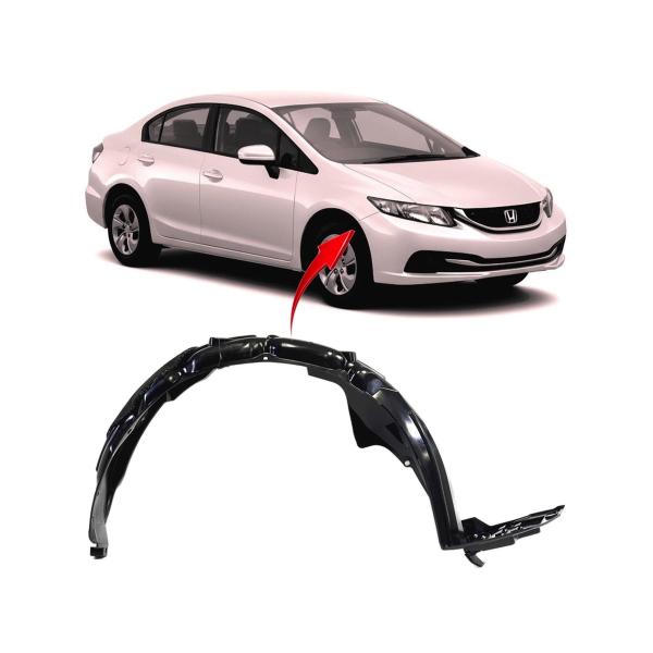 商品名:  FitParts Compatible With Front Right Passenger Side Fender Liner Honda Civic 2012-2015 Sedan. New, Plastic &amp; R...