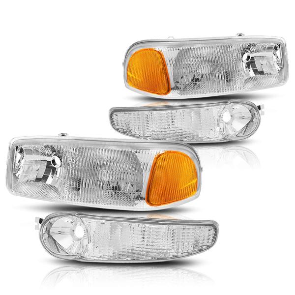 商品名:  PM PERFORMOTOR OE Factory Style Replacement Headlight+Bumper Lamp Compatible with 01-07 Sierra C3 1500 Denali / 01...