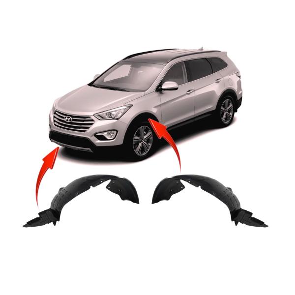 商品名:  FitParts Compatible With Front Left &amp; Right Driver &amp; Passenger Set Pair Fender Liner Hyundai Santa Fe 2013...