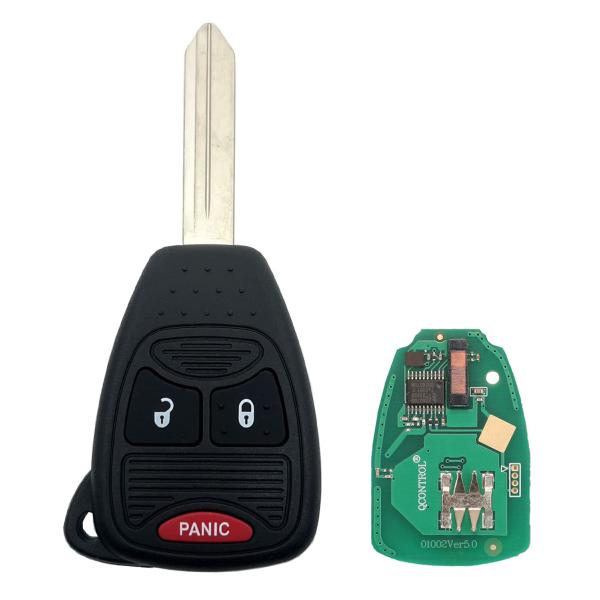 商品名: 3ボタンキーレスリモートカーキーフォブ クライスラー200/300/ アスペン/ダッジチャージャー/ラム/デュランゴ/ラングラー/コマンダーOHT692427AA (ブラック) 3 Buttons Keyless Remote C...