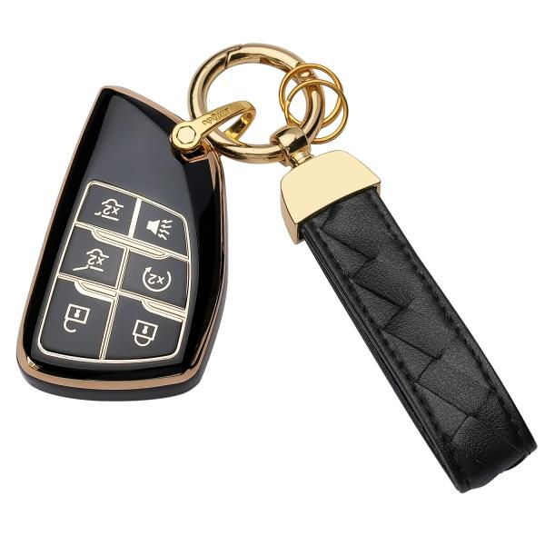 商品名:  Bqepe for Chevrolet Key Fob Cover Keychain Fit for 2021-2025 GMC Silverado Sierra 1500 2500HD 3500HD Smart Key She...