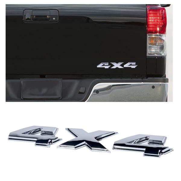 商品名: Emblema calcoman〓a de repuesto de 4 x 4 pulgadas, emblema chapado en cromo 3D de 8 pulgadas, insignia de repuesto p...