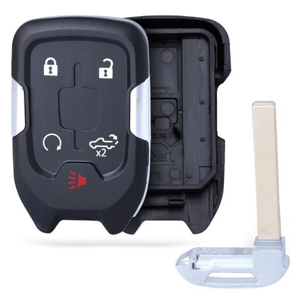 商品名: Keymall カーキーフォブシェルケース ハウジング 交換用 GMC Sierra 2019 2020 2021 Chevy Silverado 2019 2020 HYQ1EA HYQ1ES 5ボタン キーシェル Keymal...