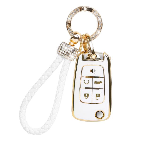 商品名:  COGEEK Key Fob Cover with Bling Lanyard, Compatible with Chevrolet Equinox Camaro Cruze Malibu Buick and for GMC L...