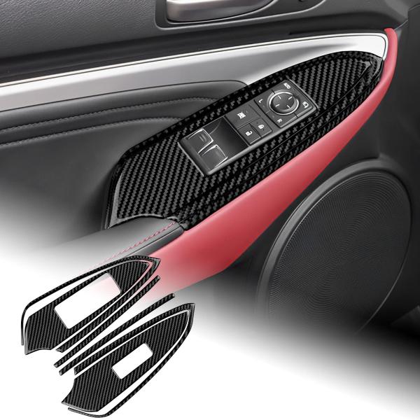 商品名:  AIRSPEED for Lexus RC Door Window Control Switch Panel Cover Window Button Frame Sticker Interior Decoration Acces...