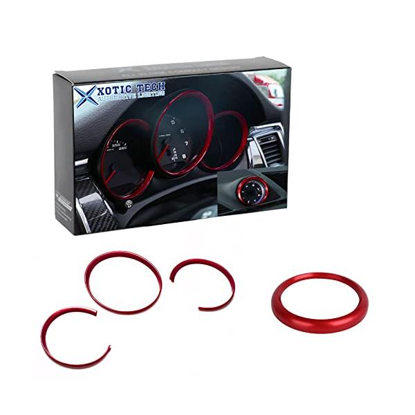 商品名:  x xotic tech Dashboard Gauge Meter Instrument Frame Dash Clock Ring Trim Covers Compatible with Porsche Macan 2015...