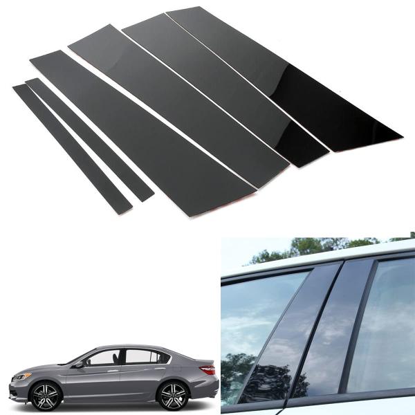 商品名:  Gloss Black Pillar Cover Posts - Compatible with 2013-2017 Honda Accord EX-L, LX, SE, Sport, Special Edition, Tour...