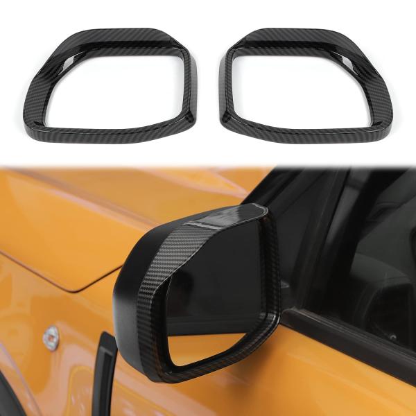 商品名: PDKLIN カーサイドリアビューミラー レインバイザーガードカバー 2個 フォードブロンコスポーツ2021-2023に対応 自動車外装アクセサリー サイドミラー レインアイブロウ (カーボンファイバーカラー) PDKLIN fo...