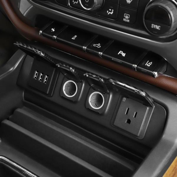 商品名:  Voodonala for Chevy Silverado 2014-2018 Center Console Power/USB Ports Cover Trim Compatible with Chevy Silverado ...