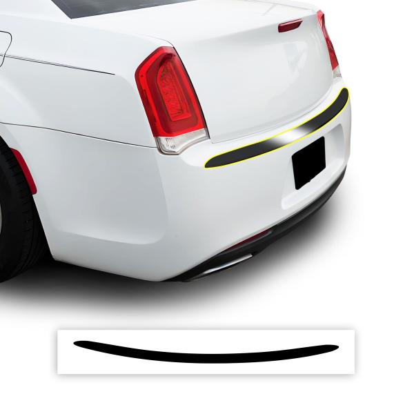 商品名:  BOGAR TECH DESIGNS Rear Bumper Chrome Delete Overlay Compatible with Chrysler 300 2015-2023, Gloss Blackブランド: BOGA...