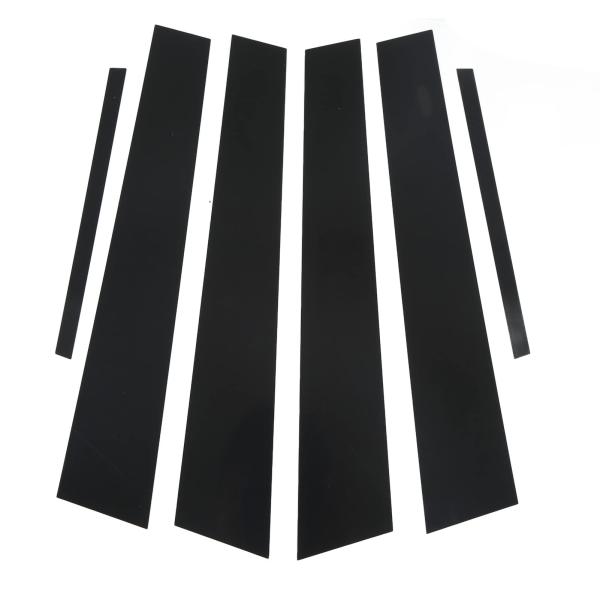 商品名: ピラーポストデカールトリム、グロスブラックサイドドアウィンドウカバートリム交換用充電器(充電器2011-2021) 6個。 6pcs Pillar Post Decal Trim, Gloss Black Side Door Wi...