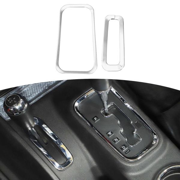 商品名:  RT-TCZ for Jeep JK Gear Shift Panel Trim Cover Chrome for Jeep Wrangler JK JKU 2011-2017 Chrome Interior Accessori...