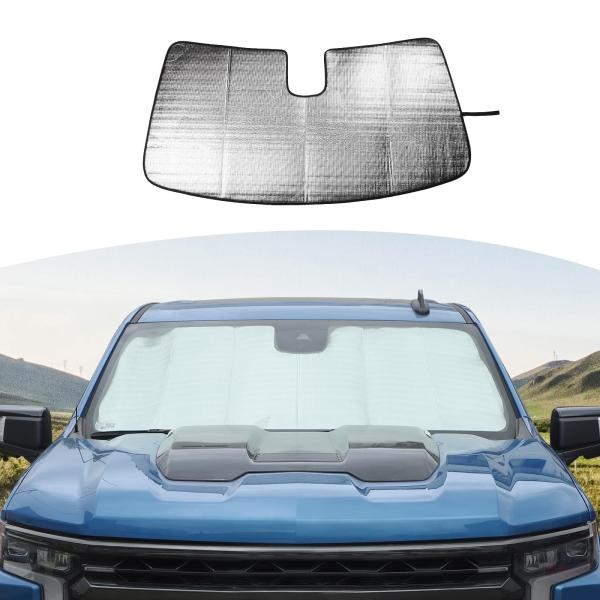 商品名:  RT-TCZ for Chevy Silverado Windshield Sun Shade Visor for Chevrolet Silverado GMC Sierra 2019-Present Interior Acc...