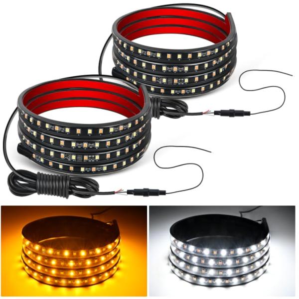 商品名:  Nilight Truck LED Running Board Lights 2 PCS 48nch Side Maker Light with White Courtesy &amp; Sequential Amber Tur...