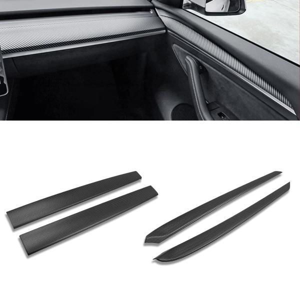 商品名:  x xotic tech Set Interior Dashboard Panel + Door Trim Cover Wrap Cap Trim Combo Kit, Matte Carbon Fiber Pattern, C...