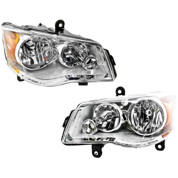 商品名:  Robautoparts Headlight Assembly Left And Right Side 2011-2020 For Dodge Grand Caravan 2008-2016 Chrysler Town And ...