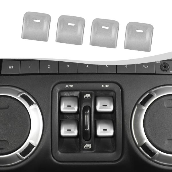 商品名:  SQQP Aluminium Center Console Window Switch Button Cover Fit for 2012-2018 Jeep Wrangler JK JKU（Chromeブランド: SQQP高さ...
