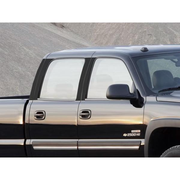 商品名:  Rvinyl Pillar Post Window Trim Compatible with Chevrolet Silverado 2000-2006 (Extended Cab) - Matte (Black)ブランド: R...