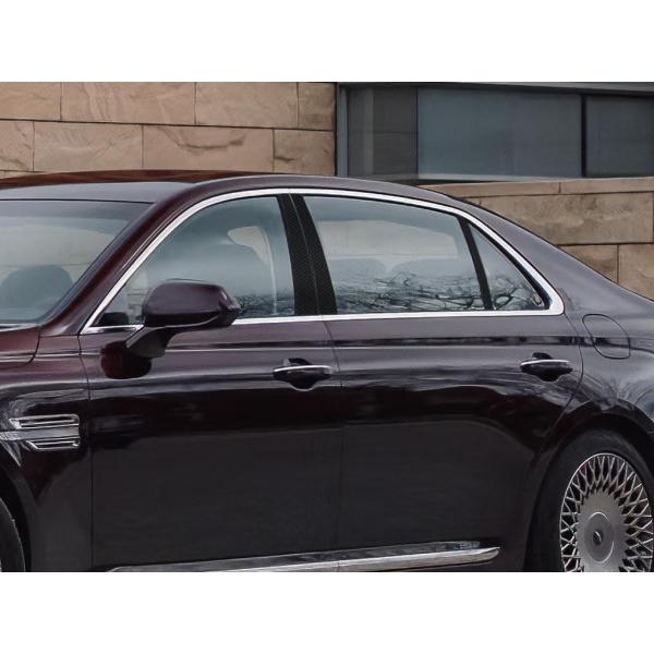 商品名:  Rvinyl Pillar Post Window Trim Compatible with Genesis G90 2017-2022 - Carbon Fiber 3D (Black)ブランド: Rvinyl高さ: 3.81...