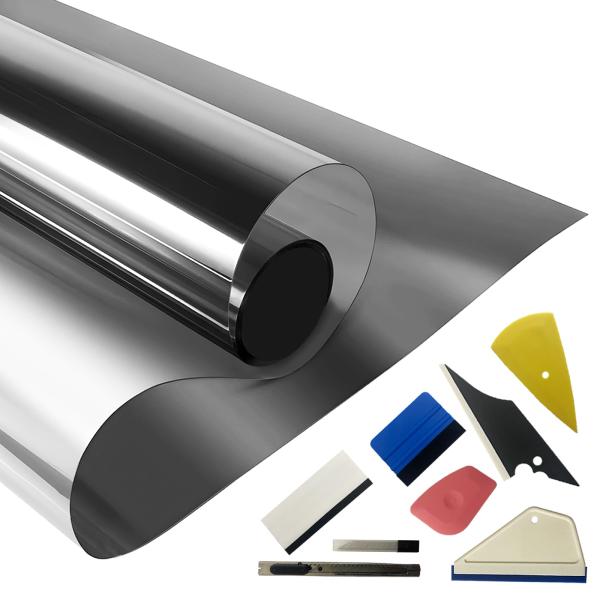 商品名: YIFUOK 35% VLT ウィンドウティントフィルム 2層カーボンフィルム 40インチ x 100フィート ウィンドウフィルム &amp; 8 x 取り付けツール プライバシー保護 紫外線保護 傷 耐熱 - 車の窓や家のブロッ...