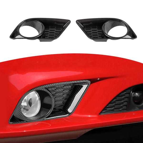 商品名: RT-TCZ 充電器用 フロントバンパー フォグライト パネル トリムカバー カーボンファイバー ダッジチャージャー 2011 2012 2013 2014 カーボンファイバー外装アクセサリー 2個 RT-TCZ for Char...