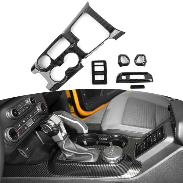 商品名: RT-TCZ for Bronco インテリアトリムキット、カーボンファイバーパーツアクセサリー フォードブロンコ 2021 2022 2023用(ブロンコスポーツ用ではありません)6個 RT-TCZ Carbon Fiber G...