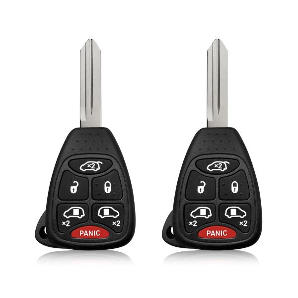 商品名: 車のキーフォブ リモートキーレスエントリーコントロール M3N5WY72XX 315MHz 6ボタン交換用 2004-2007 クライスラータウンカントリー ダッジキャラバン グランド用 2個パック 2 Keylessbest R...