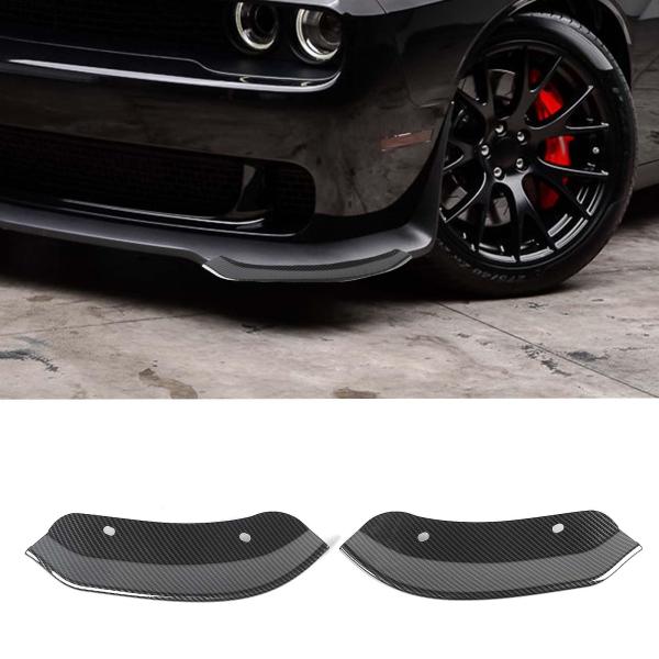 商品名: PDKLIN フロントバンパーリップスプリッタープロテクター Dodge Charger SRT Hellcat 2015-2023に対応 カーボンファイバーパターン PDKLIN for Challenger Front Bum...