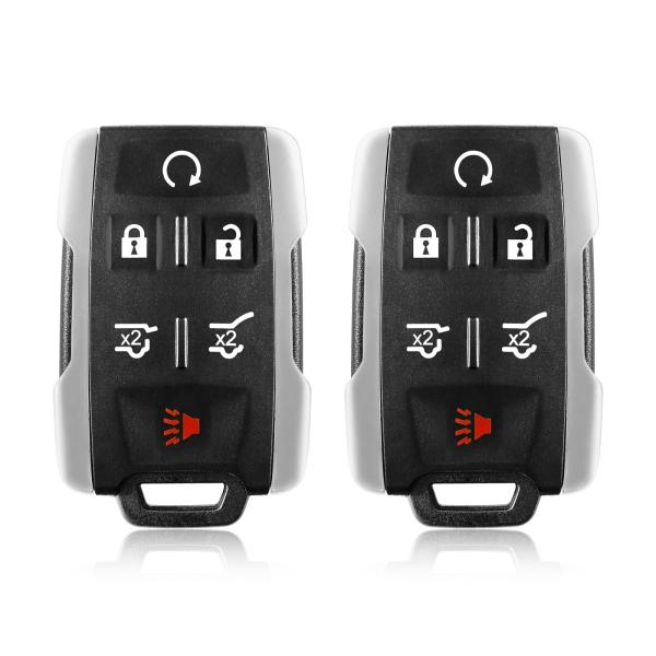 商品名: 車用キーフォブ リモートキーレスエントリーコントロール M3N32337100 315MHz 6ボタン 交換用 2014-2019 シボレー コロラド シルバラード サバーバン タホ GMC シエラ ユーコン キャニオン 2個パッ...