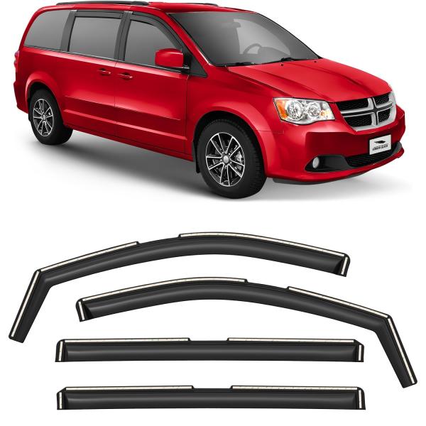 商品名:  Voron Glass in-Channel Extra Durable Rain Guards for Dodge Grand Caravan 2008-2020, Window Deflectors, Vent Window...