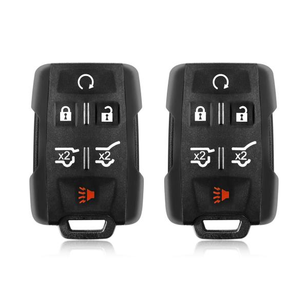 商品名: 車用キーフォブリモートキーレスエントリーコントロール M3N32337100 315MHz 6ボタン 交換用 2015-2020 シボレー タホ サバーバン GMC Yukon用 - 2パック 2 Keylessbest Repl...
