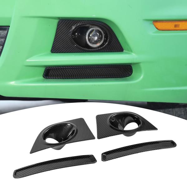 商品名: PDKLIN マスタングフロントバンパーフォグライトカバートリムカーボンファイバーフォードマスタング2010-2014用カーボンファイバー外装アクセサリー 4個 PDKLIN for Mustang Front Bumper Fo...