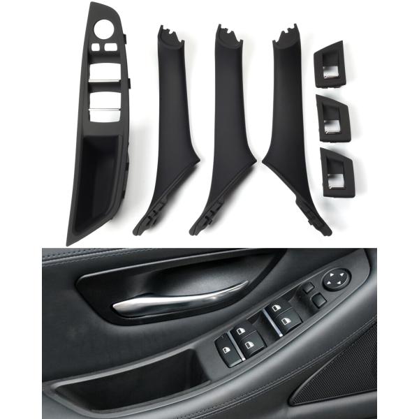 商品名: SHSBSCAR Kit de substitui〓〓o de ma〓aneta de porta de carro preta de 7 pe〓as adequado para BMW F10 F11 520 530 523 5...