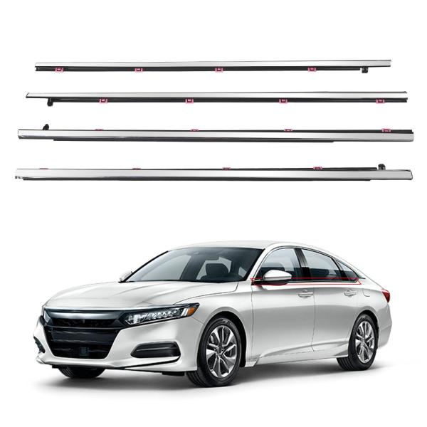 商品名: ZONFANT 4個 車外ドア 窓 モールディング トリム ウェザーストリップ シールベルト 交換用 #72410-T2A-A01 72450-T2A-A01 72910-T2A-A01 72950-T2A-A01 72950-T...