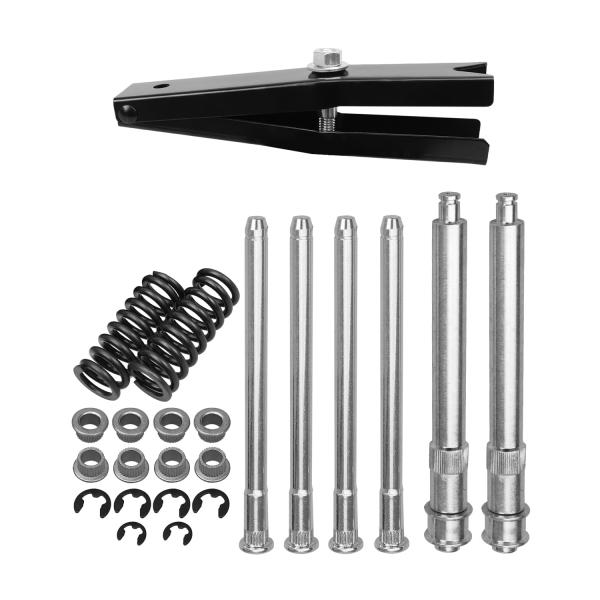 商品名: 15685040 ドアヒンジピンブッシング修理キット シボレーC1500 C2500 C3500 K1500 K2500 K3500 GMC サバーバンタホ、車のフロントドアヒンジキット、スプリングツール付き、ブラック QNHEA...