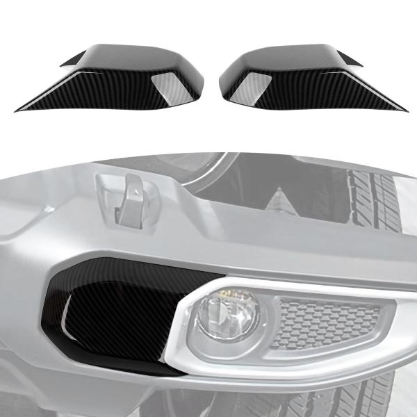 商品名: RT-TCZ ラングラー JL フロントバンパートリムカバー Jeep Wrangler JL JLU グラディエーターJT 2018-2022対応 カーボンファイバー外装アクセサリー 2個 RT-TCZ for Wrangler...