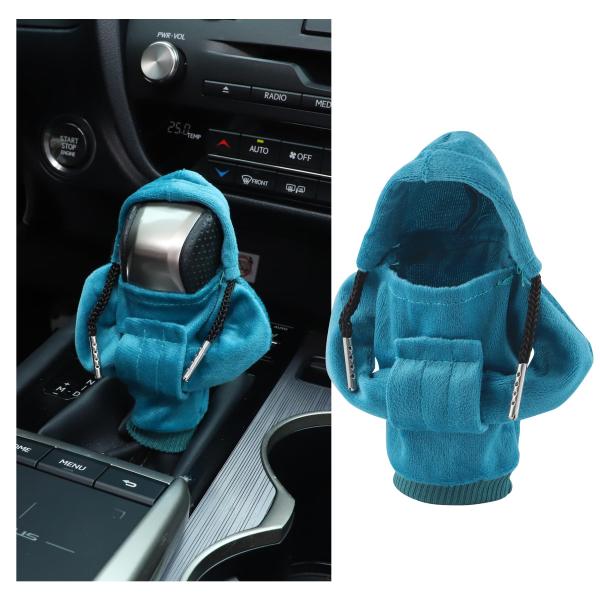 商品名: UREhepo カーギアシフトカバー、自動車用シフトノブカバーパーカー、車の装飾用、ユニバーサルフィットシフトギアカバー、かわいい車のインテリアアクセサリー(ブルー) Urehepo Car Gear Shift Cover, A...