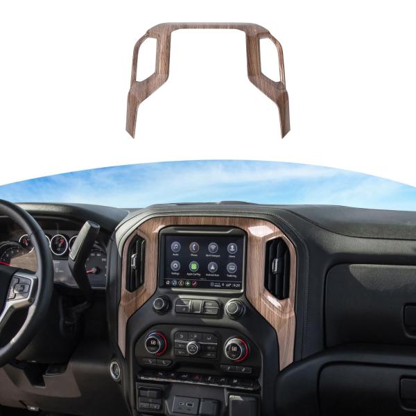 商品名: シルバラードダッシュナビゲーションパネルトリムカバー用RT-TCZ シボレーシルバラード2019-2021用 GMC Sierra 2019-2022用 木目調インテリアアクセサリー RT-TCZ for Silverado Da...