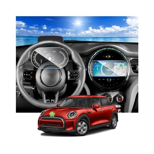 商品名: ミニスクリーンプロテクター 2022+ ミニクーパー/カントリーマン/クラブマンアクセサリー 8.8インチ GPS+ダッシュボード PETナノフィルム 2枚 2022 2023 2024 Mini Cooper F55/F56/F...
