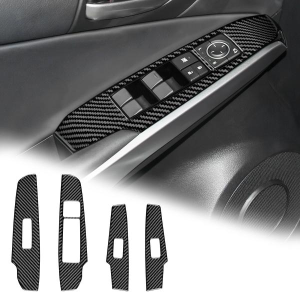 商品名:  AIRSPEED Car Door Panels Cover Door Window Lift Frame Cover Soft Carbon Fiber Interior Trim Accessories for Lexus ...