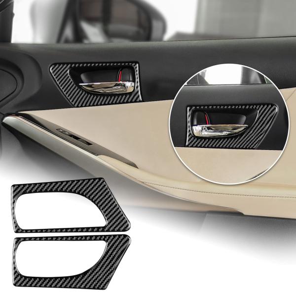 商品名:  AIRSPEED Car Door Panel Cover Front Door Pull Handle Frame Sticker Soft Carbon Fiber Interior Trim Accessories for...