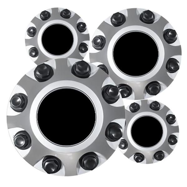 商品名: フューエルライダー4個セット シルバーABSセンターキャップ 11-24 シボレー シルバラード 2500/3500 &amp; 16-19 サバーバン用 17インチと18インチのスチールホイール用のラグ合金ホイール8本のみ Fu...