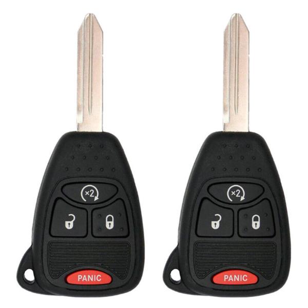 商品名:  2X New Replacement Keyless Remote Key Fob Compatible with and Fit for Chrysler Dodge Jeep Shell / Case - MPN OHT69...