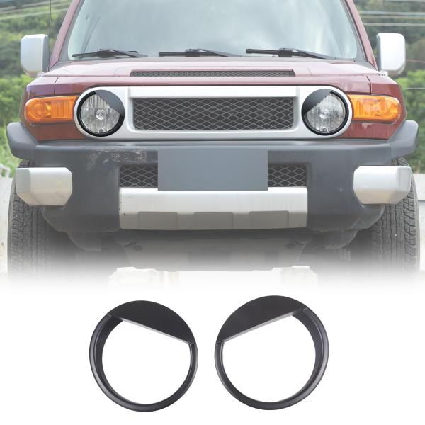 商品名:  Fgtagtal Front Headlight Panel Trim Compatible with Toyota FJ Cruiser 2007-2021, ABS Front Light Headlight Cover A...